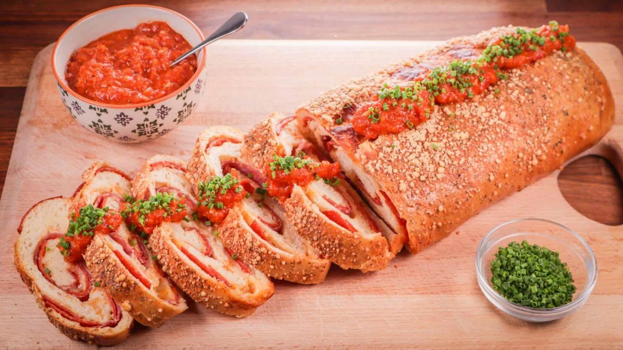 Stromboli with a Delicious Tomato Sauce on the Side - ChainBaker